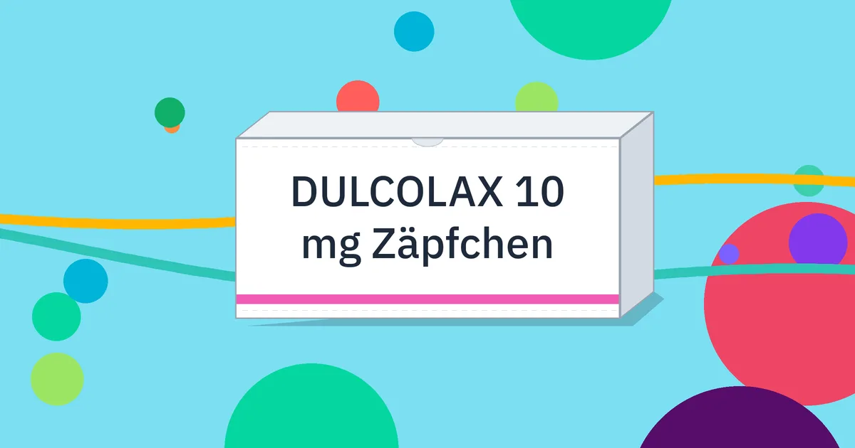 Symbolbild: Packung mit der Aufschrift DULCOLAX 10 mg Zäpfchen (PZN 06649635) – Verfügbarkeit und Bezug in Apotheken in Frankfurt am Main
