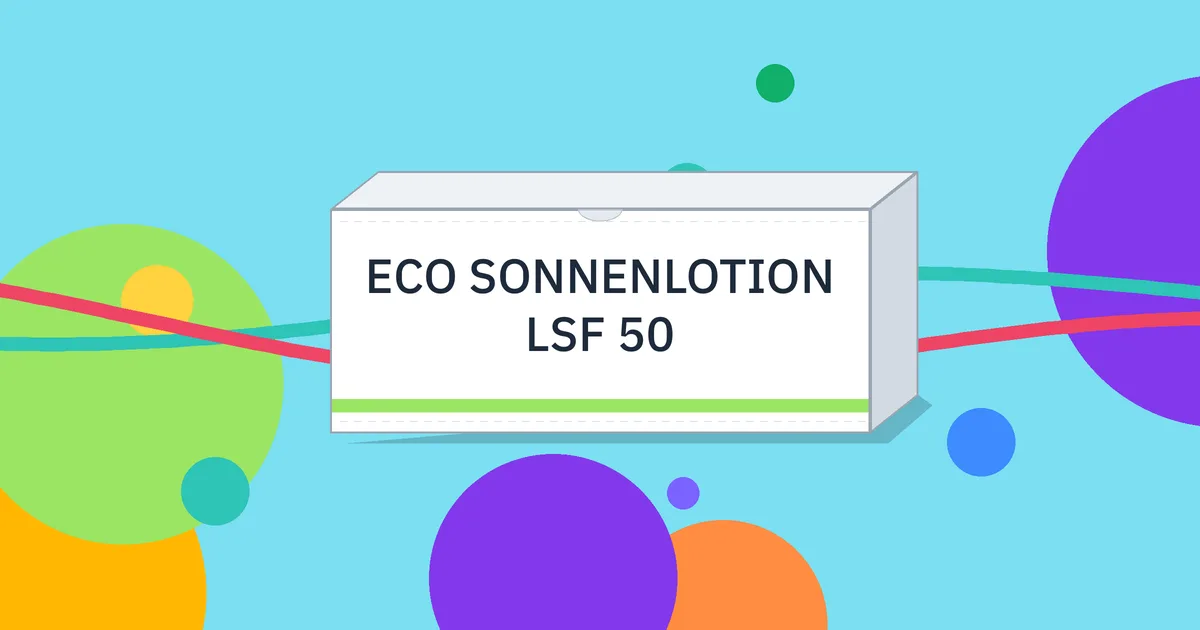 Symbolbild: Packung mit der Aufschrift ECO SONNENLOTION LSF 50 (PZN 19384285) – Verfügbarkeit und Bezug in Apotheken in Frankfurt am Main