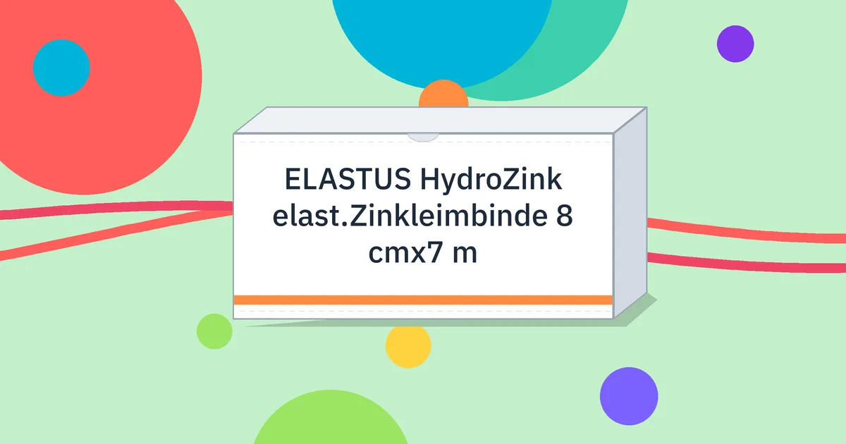 Symbolbild: Packung mit der Aufschrift ELASTUS HydroZink elast.Zinkleimbinde 8 cmx7 m (PZN 14211226) – Verfügbarkeit und Bezug in Apotheken in Frankfurt am Main