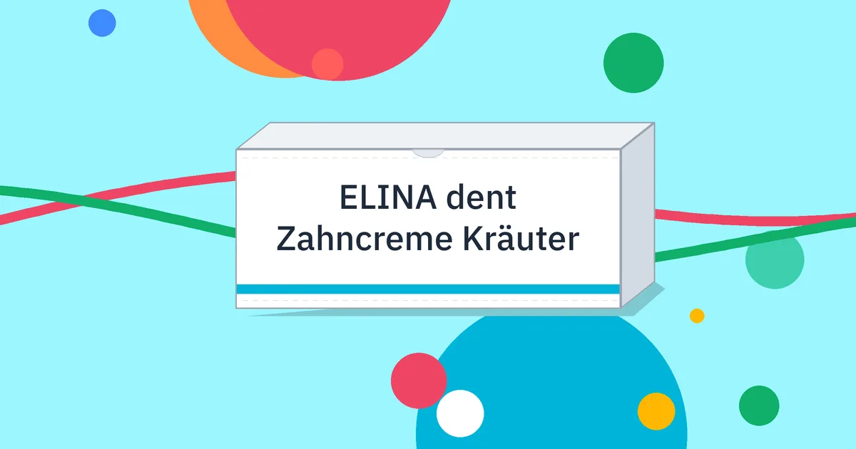 Symbolbild: Packung mit der Aufschrift ELINA dent Zahncreme Kräuter (PZN 17455526) – Verfügbarkeit und Bezug in Apotheken in Frankfurt am Main