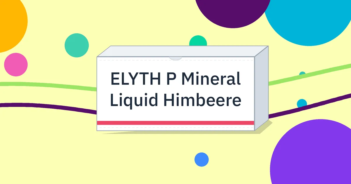 Symbolbild: Packung mit der Aufschrift ELYTH P Mineral Liquid Himbeere (PZN 03289538) – Verfügbarkeit und Bezug in Apotheken in Frankfurt am Main