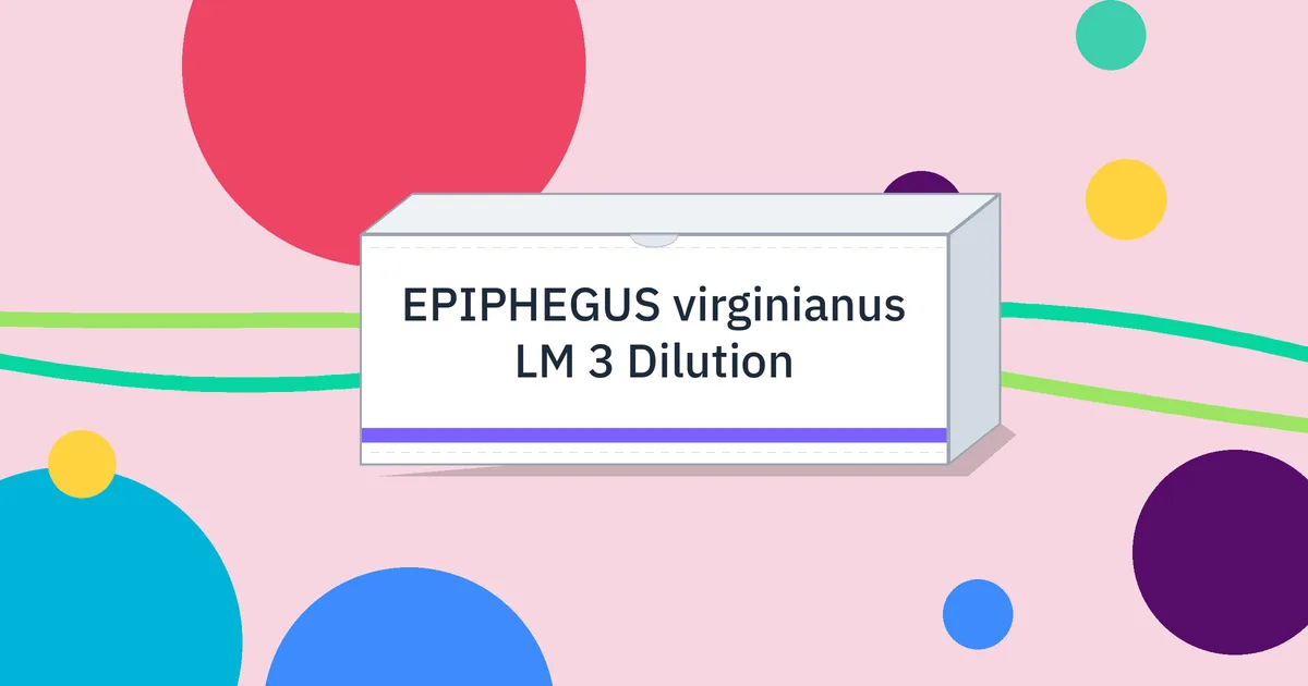 Symbolbild: Packung mit der Aufschrift EPIPHEGUS virginianus LM 3 Dilution (PZN 13472456) – Verfügbarkeit und Bezug in Apotheken in Frankfurt am Main