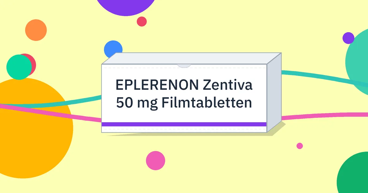 Symbolbild: Packung mit der Aufschrift EPLERENON Zentiva 50 mg Filmtabletten (PZN 13753126) – Verfügbarkeit und Bezug in Apotheken in Frankfurt am Main