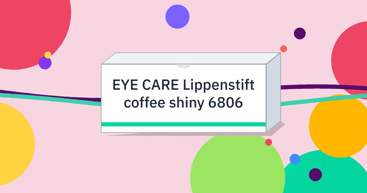Symbolbild: Packung mit der Aufschrift EYE CARE Lippenstift coffee shiny 6806 (PZN 19690734) – Verfügbarkeit und Bezug in Apotheken in Frankfurt am Main