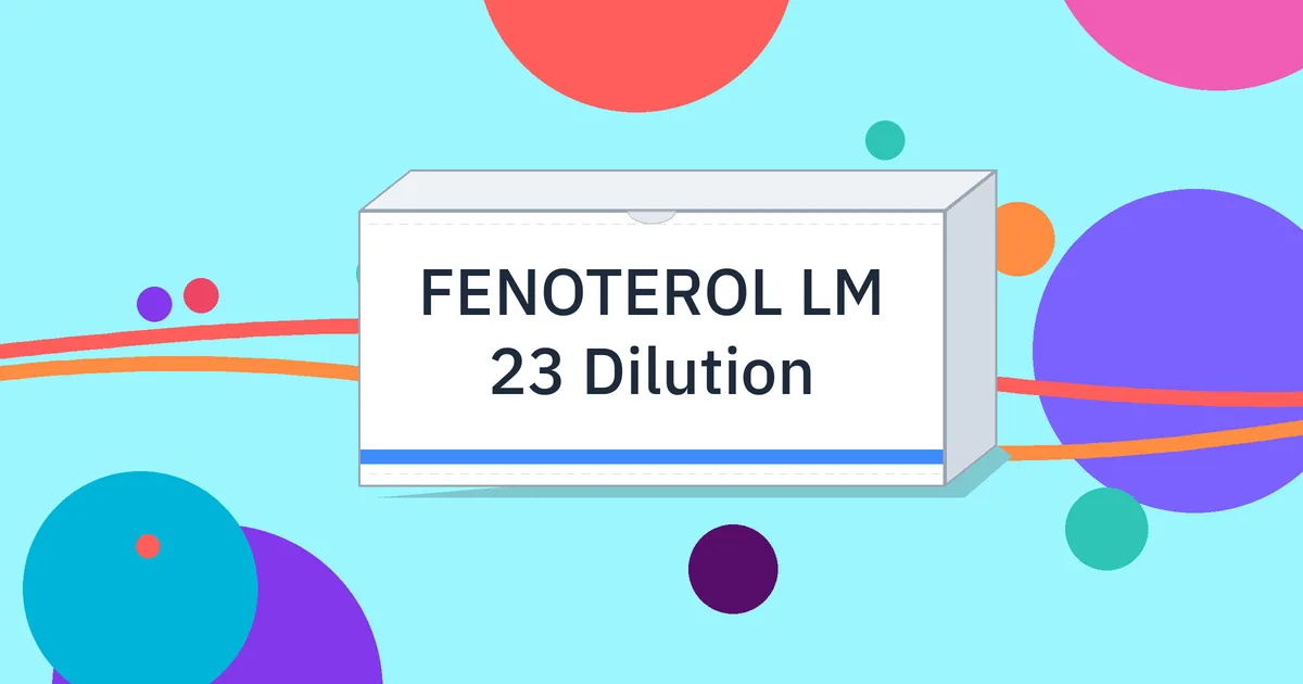 Symbolbild: Packung mit der Aufschrift FENOTEROL LM 23 Dilution (PZN 12847233) – Verfügbarkeit und Bezug in Apotheken in Frankfurt am Main