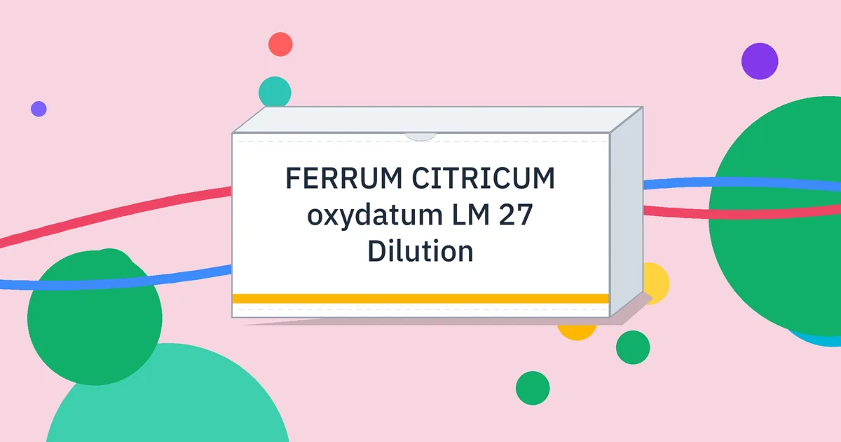 Symbolbild: Packung mit der Aufschrift FERRUM CITRICUM oxydatum LM 27 Dilution (PZN 12848617) – Verfügbarkeit und Bezug in Apotheken in Frankfurt am Main