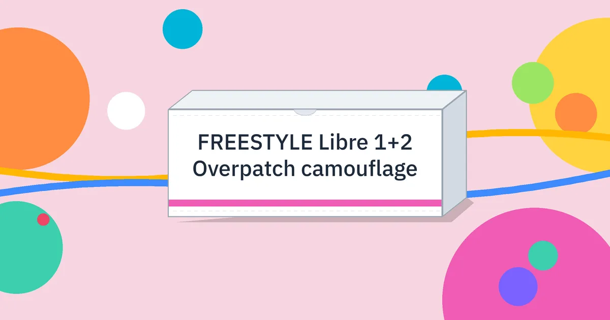 Symbolbild: Packung mit der Aufschrift FREESTYLE Libre 1+2 Overpatch camouflage (PZN 19867339) – Verfügbarkeit und Bezug in Apotheken in Frankfurt am Main