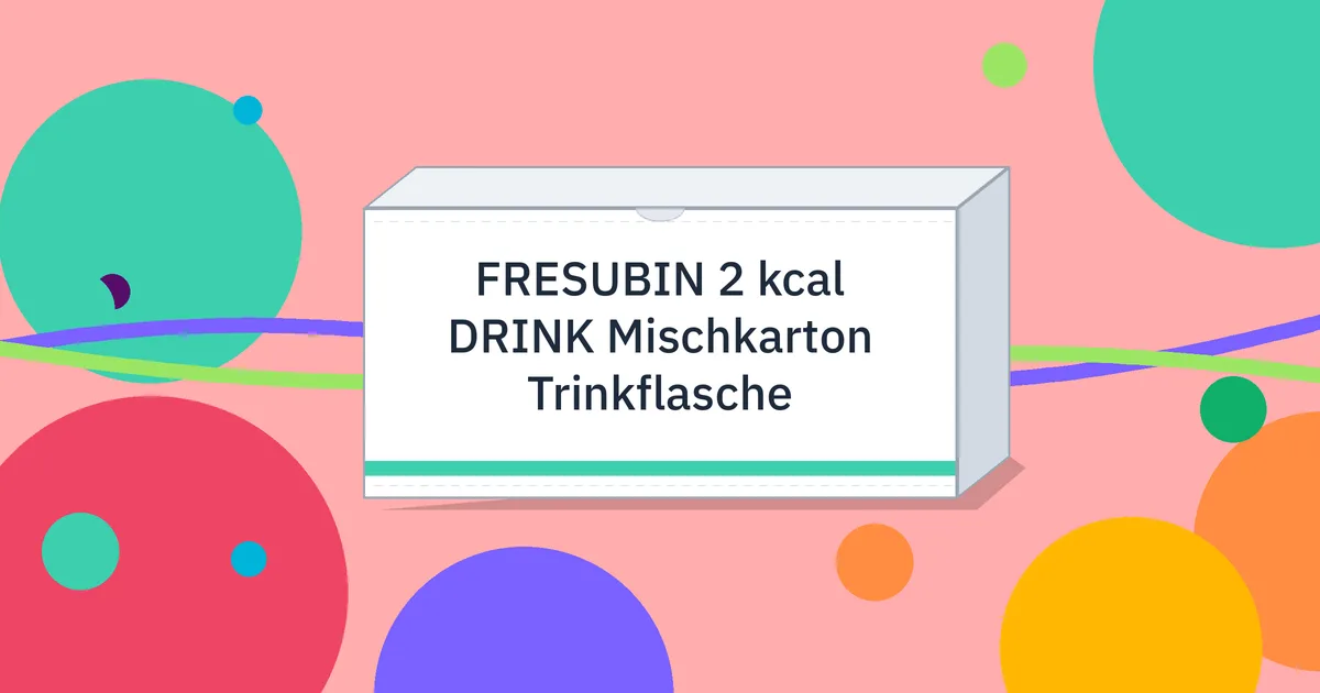 Symbolbild: Packung mit der Aufschrift FRESUBIN 2 kcal DRINK Mischkarton Trinkflasche (PZN 10134397) – Verfügbarkeit und Bezug in Apotheken in Frankfurt am Main