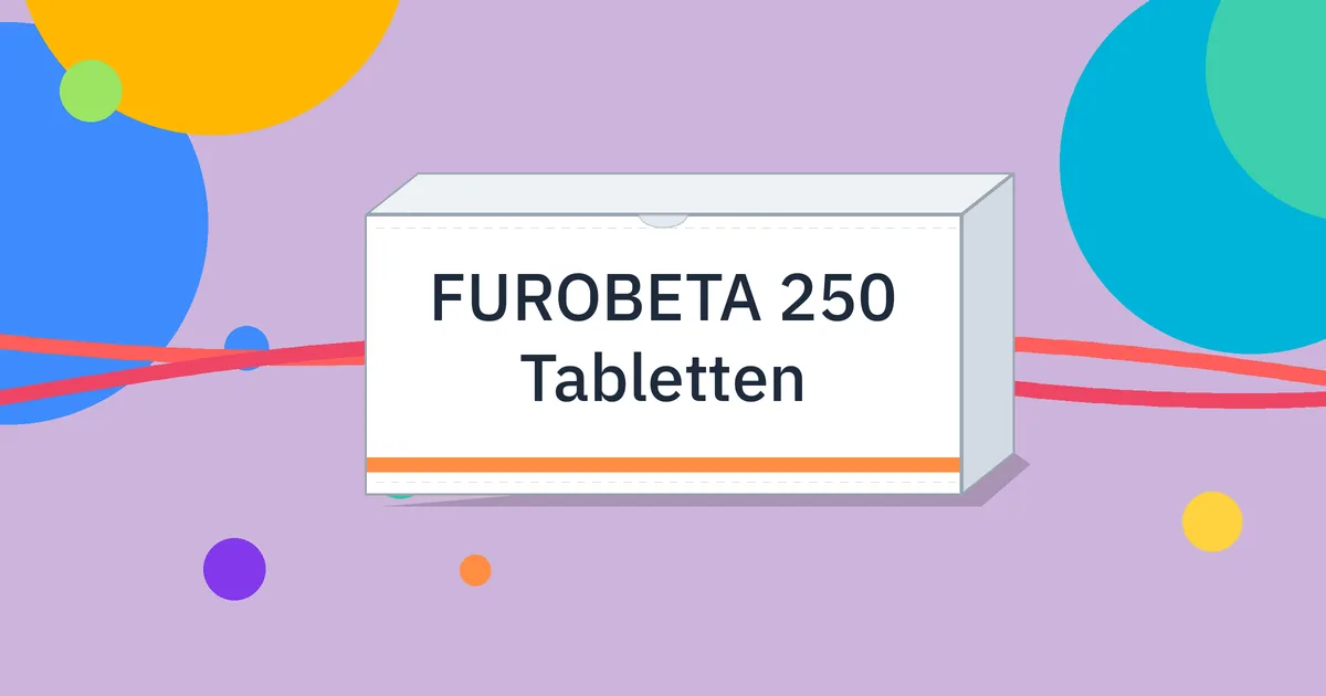 Symbolbild: Packung mit der Aufschrift FUROBETA 250 Tabletten (PZN 07266505) – Verfügbarkeit und Bezug in Apotheken in Frankfurt am Main