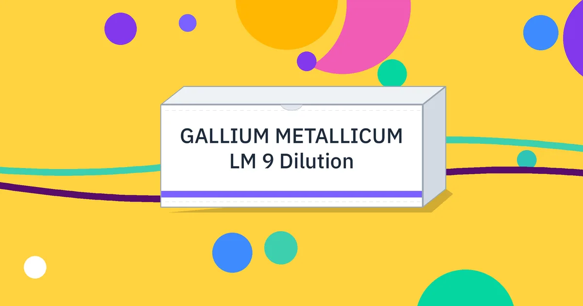 Symbolbild: Packung mit der Aufschrift GALLIUM METALLICUM LM 9 Dilution (PZN 12874856) – Verfügbarkeit und Bezug in Apotheken in Frankfurt am Main