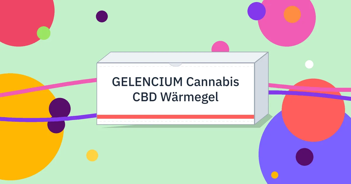 Symbolbild: Packung mit der Aufschrift GELENCIUM Cannabis CBD Wärmegel (PZN 19412202) – Verfügbarkeit und Bezug in Apotheken in Frankfurt am Main