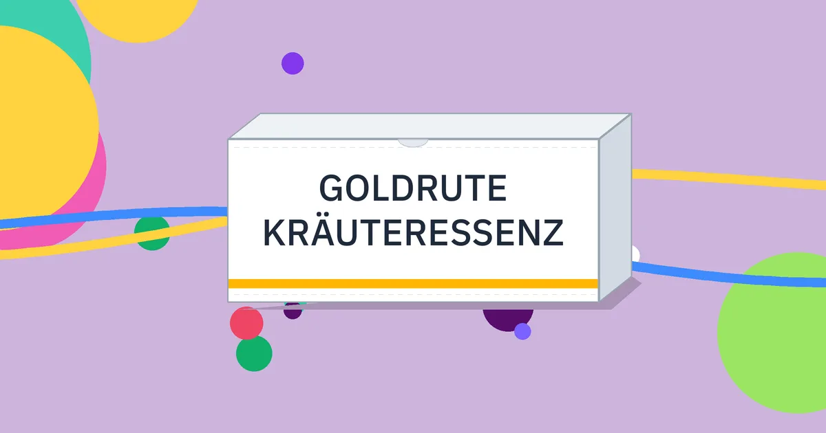 Symbolbild: Packung mit der Aufschrift GOLDRUTE KRÄUTERESSENZ (PZN 13819730) – Verfügbarkeit und Bezug in Apotheken in Frankfurt am Main