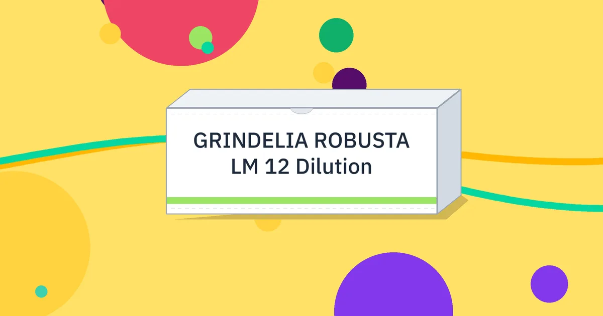 Symbolbild: Packung mit der Aufschrift GRINDELIA ROBUSTA LM 12 Dilution (PZN 13546982) – Verfügbarkeit und Bezug in Apotheken in Frankfurt am Main