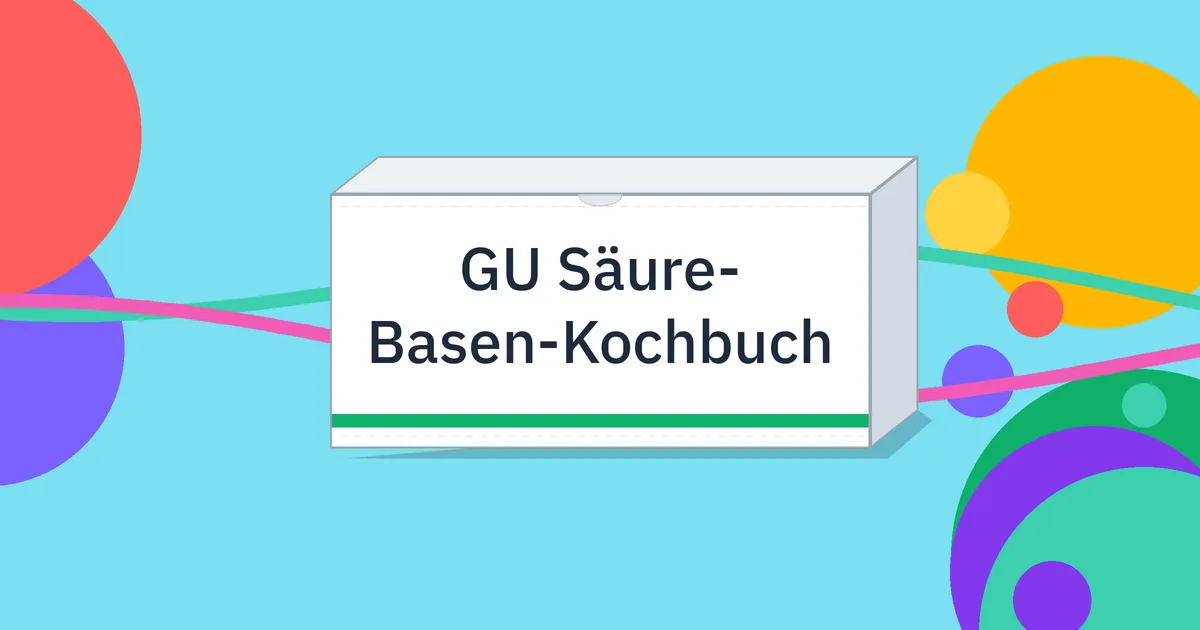 Symbolbild: Packung mit der Aufschrift GU Säure-Basen-Kochbuch (PZN 11092028) – Verfügbarkeit und Bezug in Apotheken in Frankfurt am Main