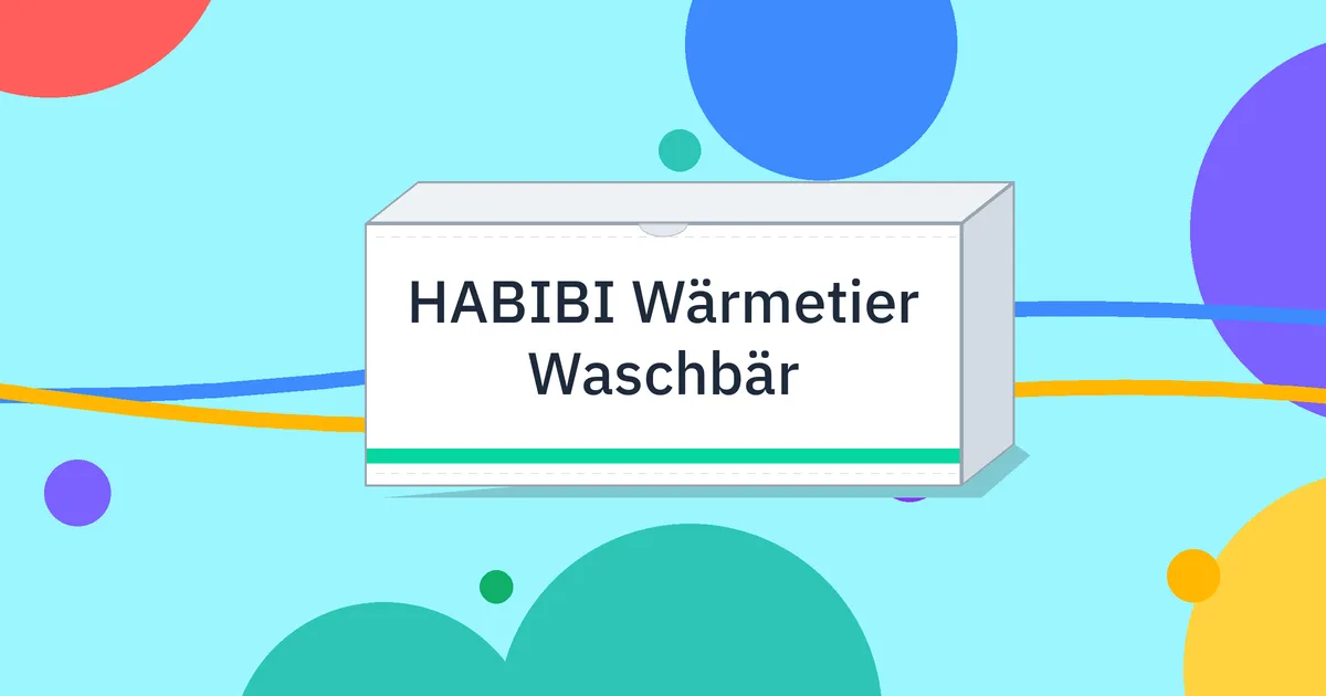 Symbolbild: Packung mit der Aufschrift HABIBI Wärmetier Waschbär (PZN 15747816) – Verfügbarkeit und Bezug in Apotheken in Frankfurt am Main