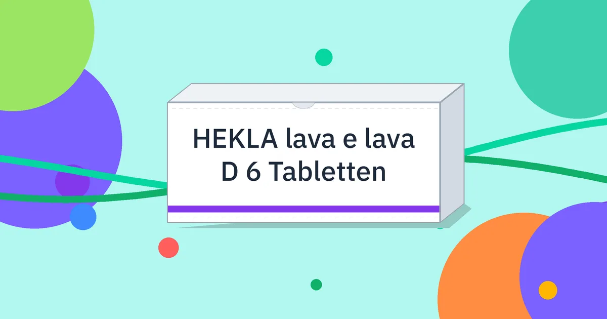 Symbolbild: Packung mit der Aufschrift HEKLA lava e lava D 6 Tabletten (PZN 11111613) – Verfügbarkeit und Bezug in Apotheken in Frankfurt am Main