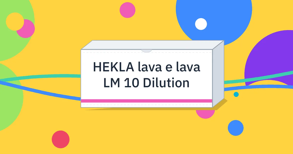 Symbolbild: Packung mit der Aufschrift HEKLA lava e lava LM 10 Dilution (PZN 12800444) – Verfügbarkeit und Bezug in Apotheken in Frankfurt am Main