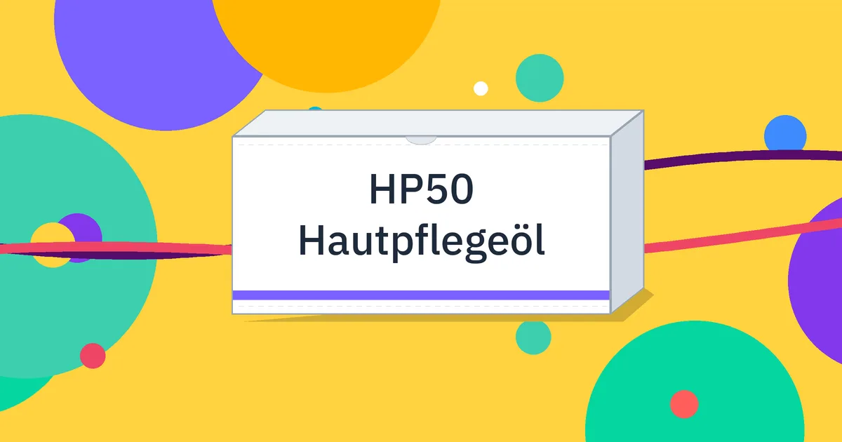 Symbolbild: Packung mit der Aufschrift HP50 Hautpflegeöl (PZN 03823759) – Verfügbarkeit und Bezug in Apotheken in Frankfurt am Main