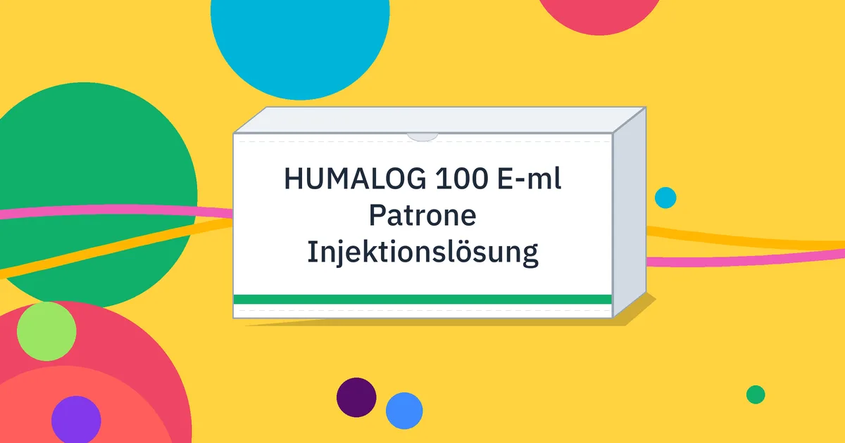 Symbolbild: Packung mit der Aufschrift HUMALOG 100 E-ml Patrone Injektionslösung (PZN 06732916) – Verfügbarkeit und Bezug in Apotheken in Frankfurt am Main