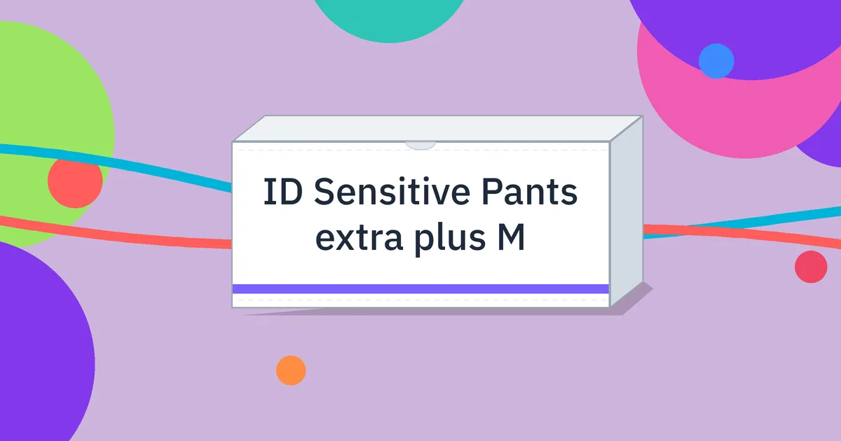 Symbolbild: Packung mit der Aufschrift ID Sensitive Pants extra plus M (PZN 19893696) – Verfügbarkeit und Bezug in Apotheken in Frankfurt am Main