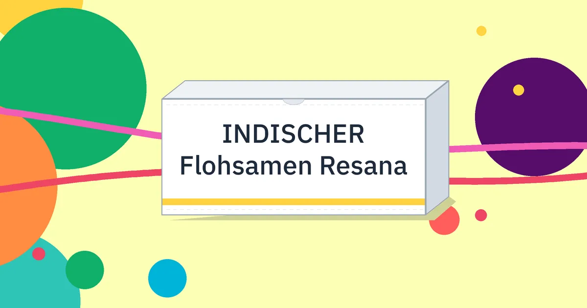 Symbolbild: Packung mit der Aufschrift INDISCHER Flohsamen Resana (PZN 10073187) – Verfügbarkeit und Bezug in Apotheken in Frankfurt am Main