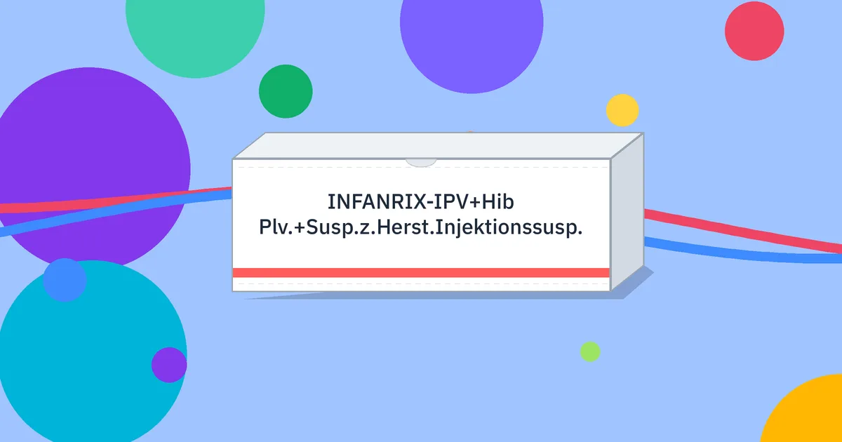 Symbolbild: Packung mit der Aufschrift INFANRIX-IPV+Hib Plv.+Susp.z.Herst.Injektionssusp. (PZN 19710968) – Verfügbarkeit und Bezug in Apotheken in Frankfurt am Main