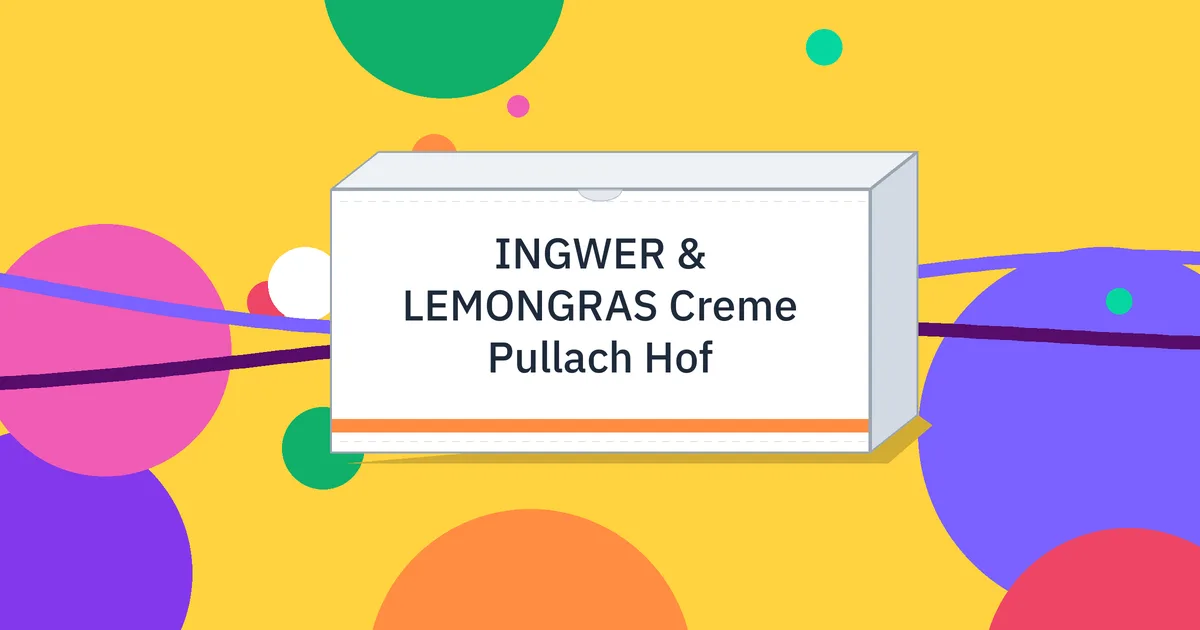 Symbolbild: Packung mit der Aufschrift INGWER & LEMONGRAS Creme Pullach Hof (PZN 19402698) – Verfügbarkeit und Bezug in Apotheken in Frankfurt am Main