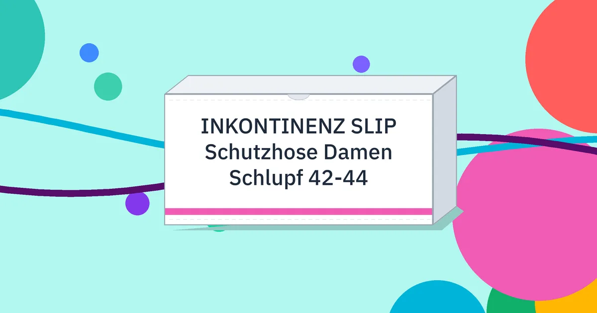 Symbolbild: Packung mit der Aufschrift INKONTINENZ SLIP Schutzhose Damen Schlupf 42-44 (PZN 10915640) – Verfügbarkeit und Bezug in Apotheken in Frankfurt am Main