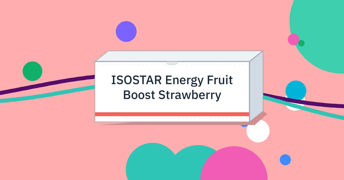 Symbolbild: Packung mit der Aufschrift ISOSTAR Energy Fruit Boost Strawberry (PZN 20782499) – Verfügbarkeit und Bezug in Apotheken in Frankfurt am Main