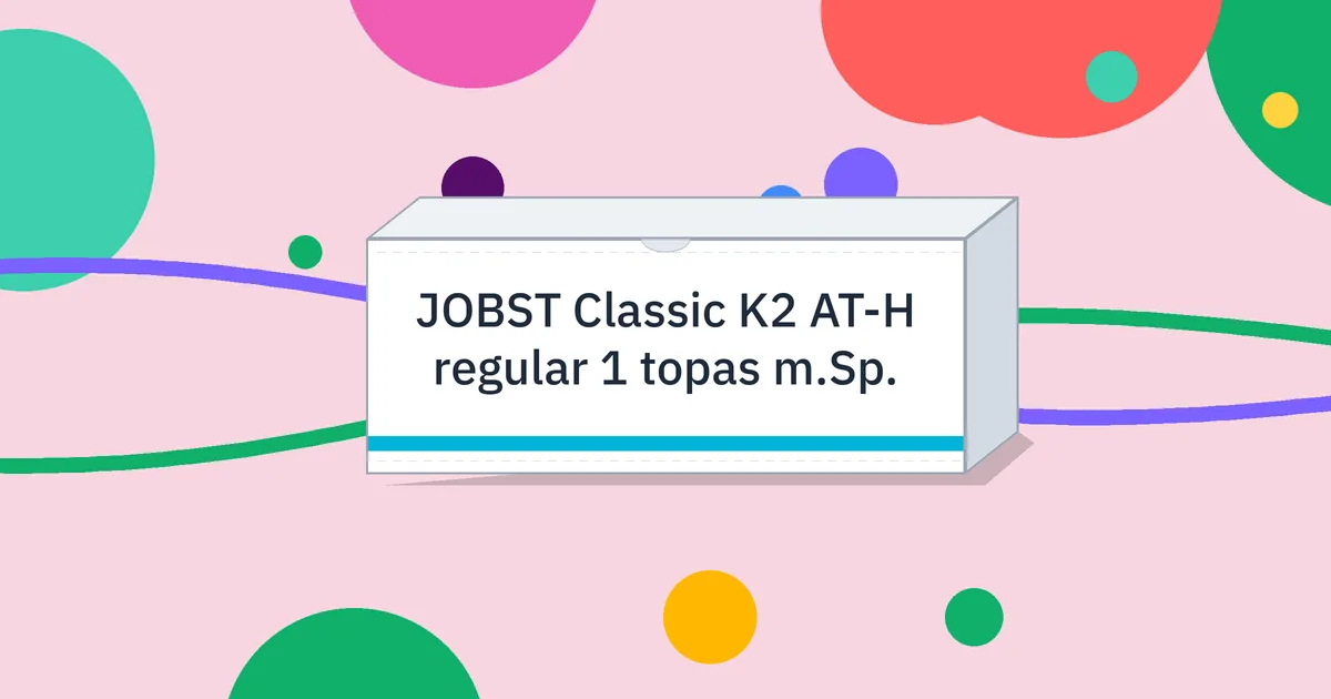 Symbolbild: Packung mit der Aufschrift JOBST Classic K2 AT-H regular 1 topas m.Sp. (PZN 13068867) – Verfügbarkeit und Bezug in Apotheken in Frankfurt am Main