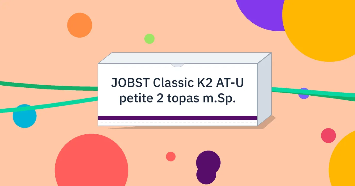 Symbolbild: Packung mit der Aufschrift JOBST Classic K2 AT-U petite 2 topas m.Sp. (PZN 13068287) – Verfügbarkeit und Bezug in Apotheken in Frankfurt am Main