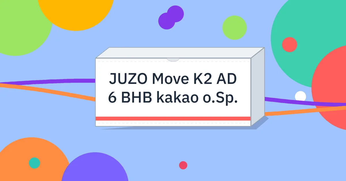 Symbolbild: Packung mit der Aufschrift JUZO Move K2 AD 6 BHB kakao o.Sp. (PZN 18540145) – Verfügbarkeit und Bezug in Apotheken in Frankfurt am Main