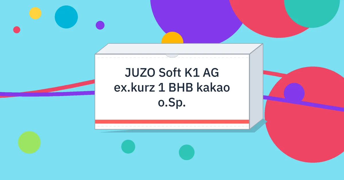Symbolbild: Packung mit der Aufschrift JUZO Soft K1 AG ex.kurz 1 BHB kakao o.Sp. (PZN 14824472) – Verfügbarkeit und Bezug in Apotheken in Frankfurt am Main