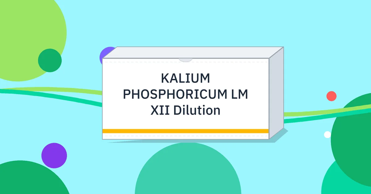 Symbolbild: Packung mit der Aufschrift KALIUM PHOSPHORICUM LM XII Dilution (PZN 02674990) – Verfügbarkeit und Bezug in Apotheken in Frankfurt am Main