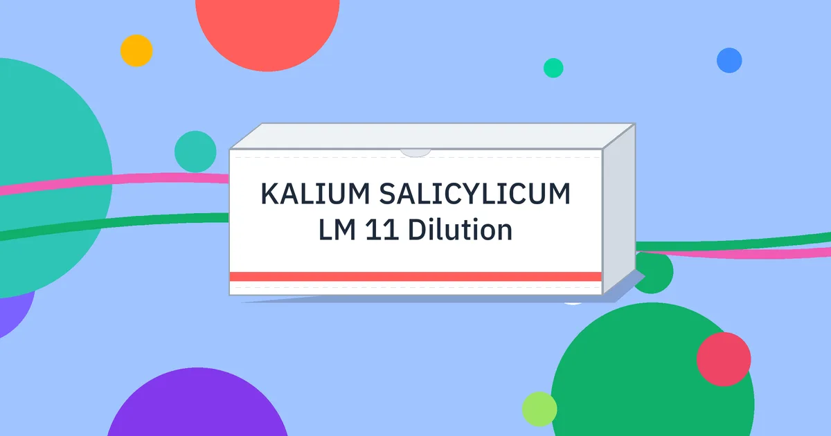 Symbolbild: Packung mit der Aufschrift KALIUM SALICYLICUM LM 11 Dilution (PZN 12925418) – Verfügbarkeit und Bezug in Apotheken in Frankfurt am Main