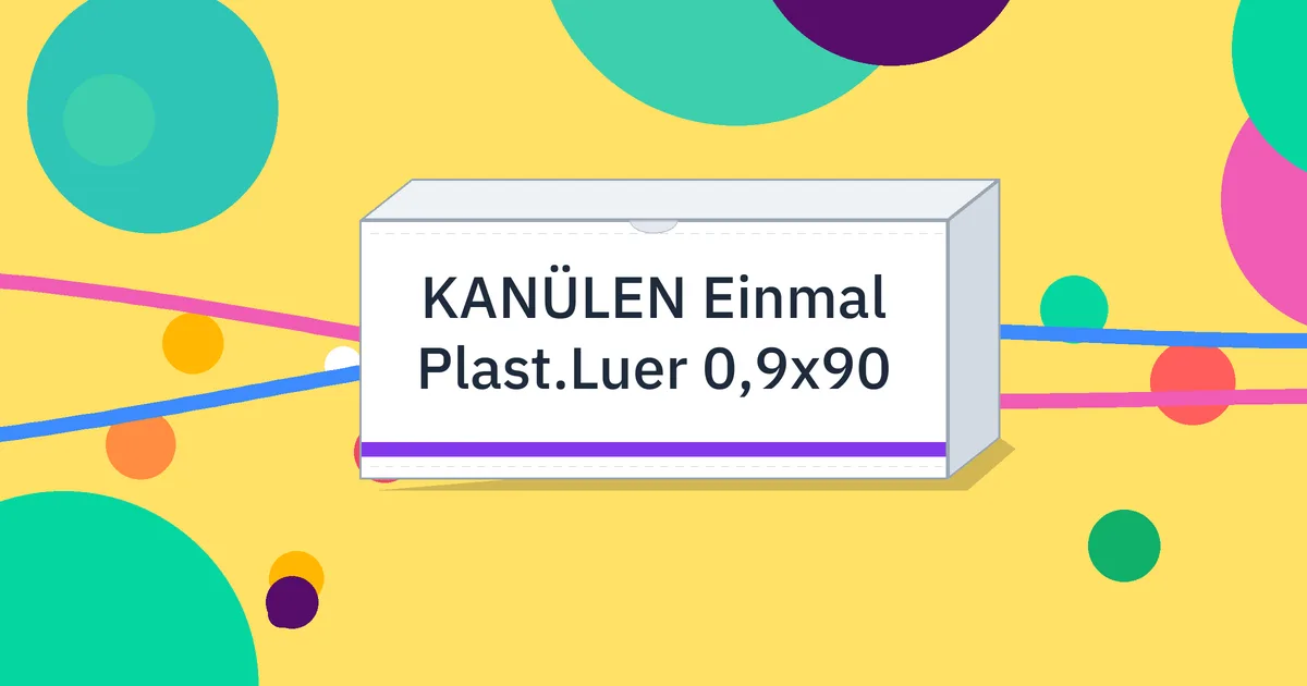 Symbolbild: Packung mit der Aufschrift KANÜLEN Einmal Plast.Luer 0,9x90 (PZN 02440401) – Verfügbarkeit und Bezug in Apotheken in Frankfurt am Main