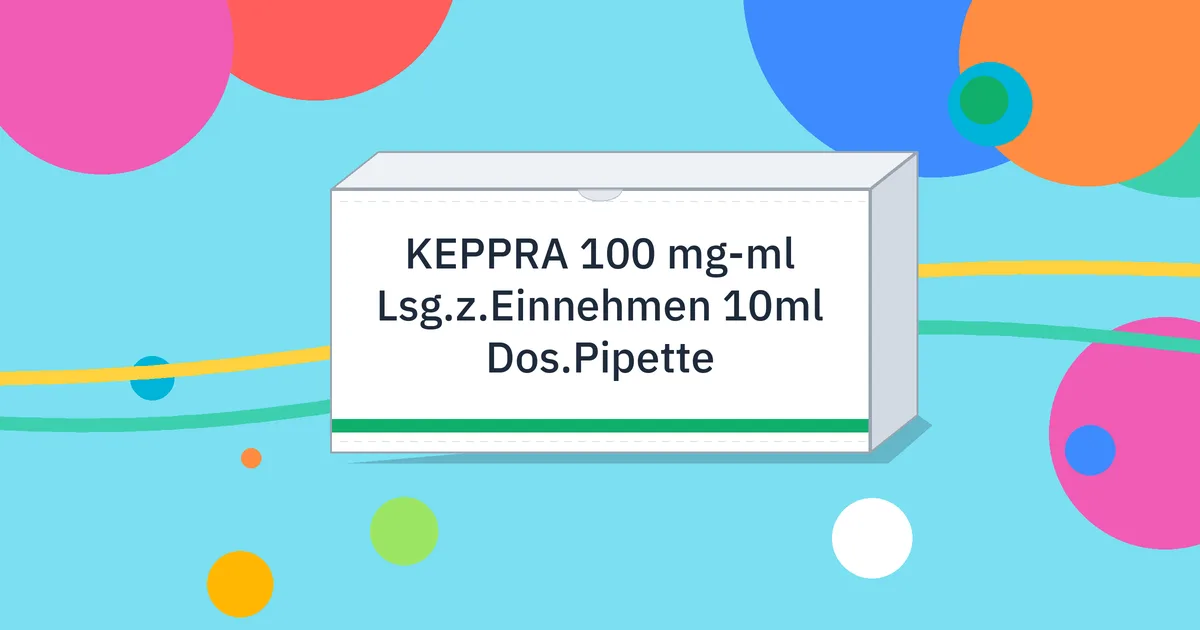 Symbolbild: Packung mit der Aufschrift KEPPRA 100 mg-ml Lsg.z.Einnehmen 10ml Dos.Pipette (PZN 04825163) – Verfügbarkeit und Bezug in Apotheken in Frankfurt am Main