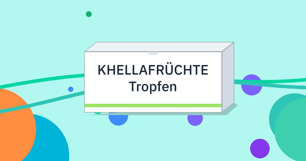 Symbolbild: Packung mit der Aufschrift KHELLAFRÜCHTE Tropfen (PZN 19141542) – Verfügbarkeit und Bezug in Apotheken in Frankfurt am Main