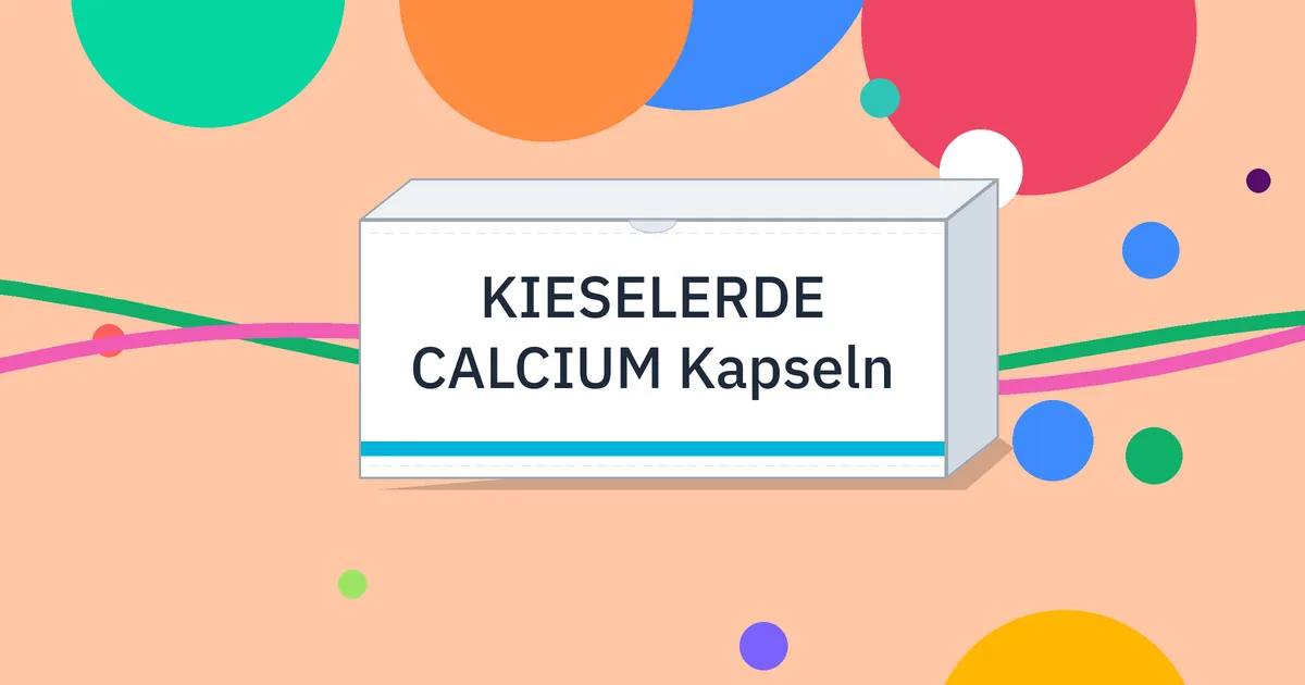 Symbolbild: Packung mit der Aufschrift KIESELERDE CALCIUM Kapseln (PZN 00829922) – Verfügbarkeit und Bezug in Apotheken in Frankfurt am Main