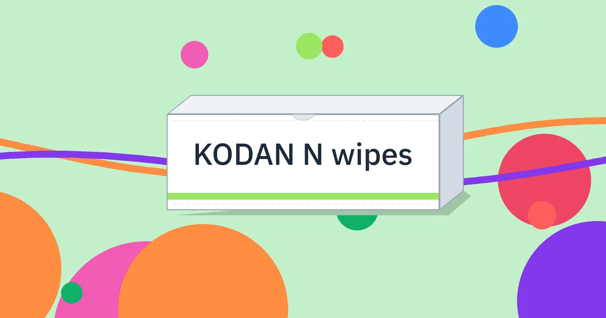 Symbolbild: Packung mit der Aufschrift KODAN N wipes (PZN 14306665) – Verfügbarkeit und Bezug in Apotheken in Frankfurt am Main