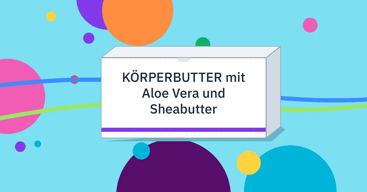 Symbolbild: Packung mit der Aufschrift KÖRPERBUTTER mit Aloe Vera und Sheabutter (PZN 16334677) – Verfügbarkeit und Bezug in Apotheken in Frankfurt am Main