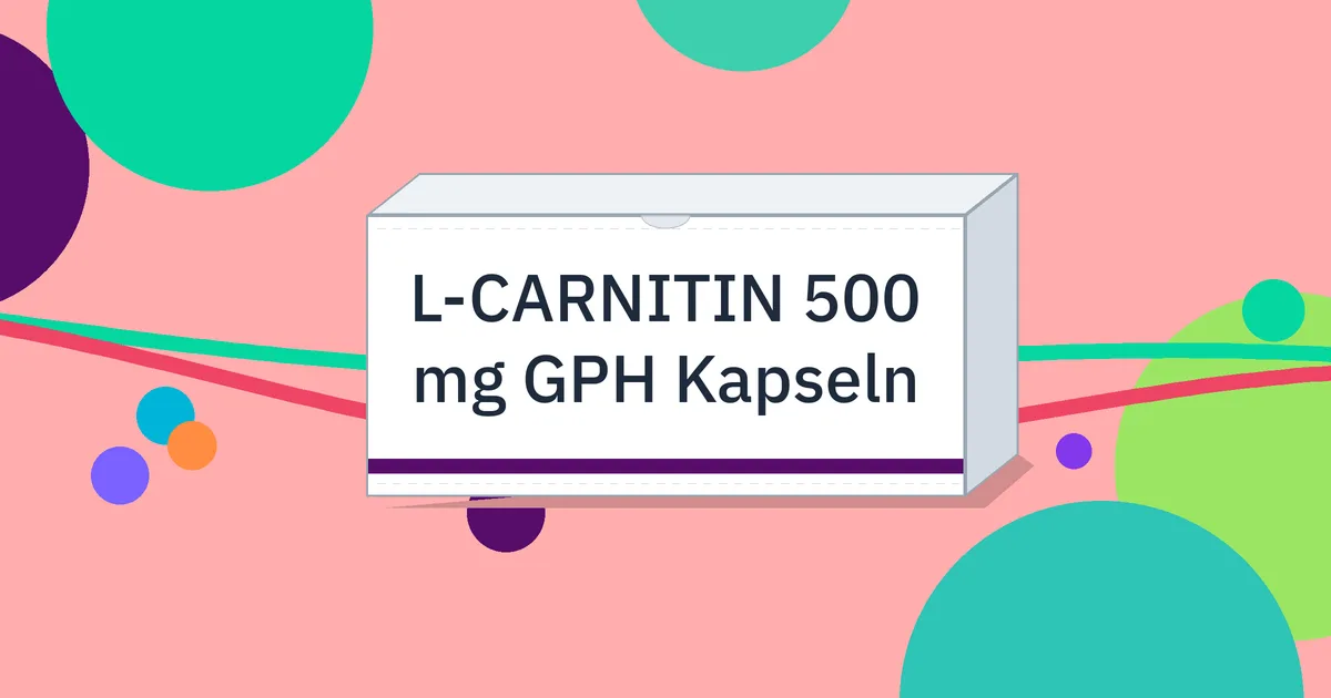 Symbolbild: Packung mit der Aufschrift L-CARNITIN 500 mg GPH Kapseln (PZN 07605640) – Verfügbarkeit und Bezug in Apotheken in Frankfurt am Main