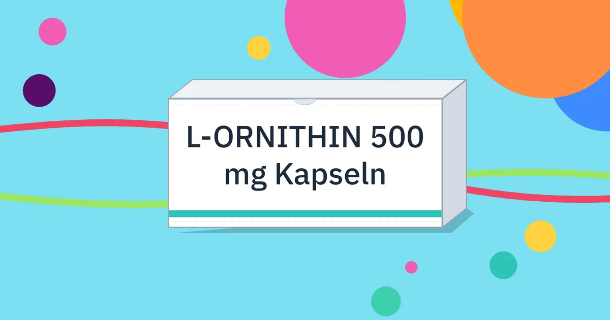 Symbolbild: Packung mit der Aufschrift L-ORNITHIN 500 mg Kapseln (PZN 14278319) – Verfügbarkeit und Bezug in Apotheken in Frankfurt am Main