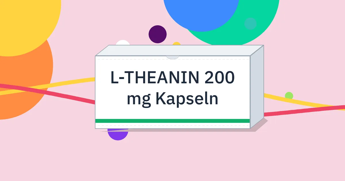 Symbolbild: Packung mit der Aufschrift L-THEANIN 200 mg Kapseln (PZN 19404119) – Verfügbarkeit und Bezug in Apotheken in Frankfurt am Main