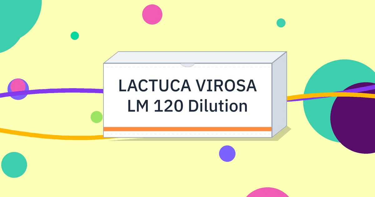 Symbolbild: Packung mit der Aufschrift LACTUCA VIROSA LM 120 Dilution (PZN 13521114) – Verfügbarkeit und Bezug in Apotheken in Frankfurt am Main