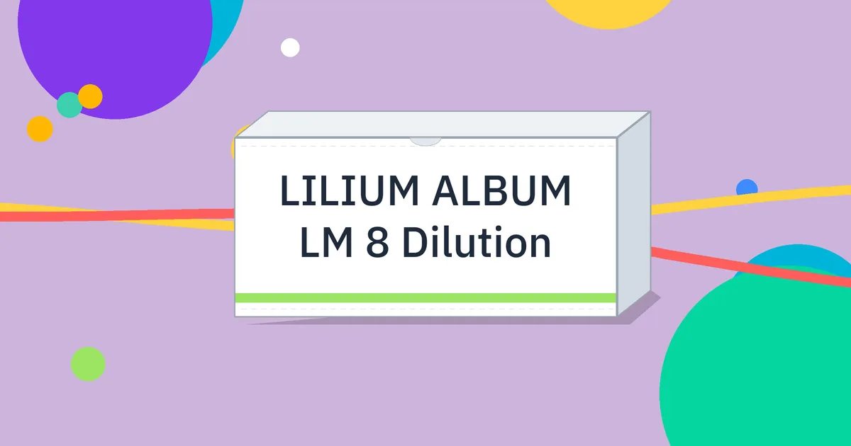 Symbolbild: Packung mit der Aufschrift LILIUM ALBUM LM 8 Dilution (PZN 12930595) – Verfügbarkeit und Bezug in Apotheken in Frankfurt am Main