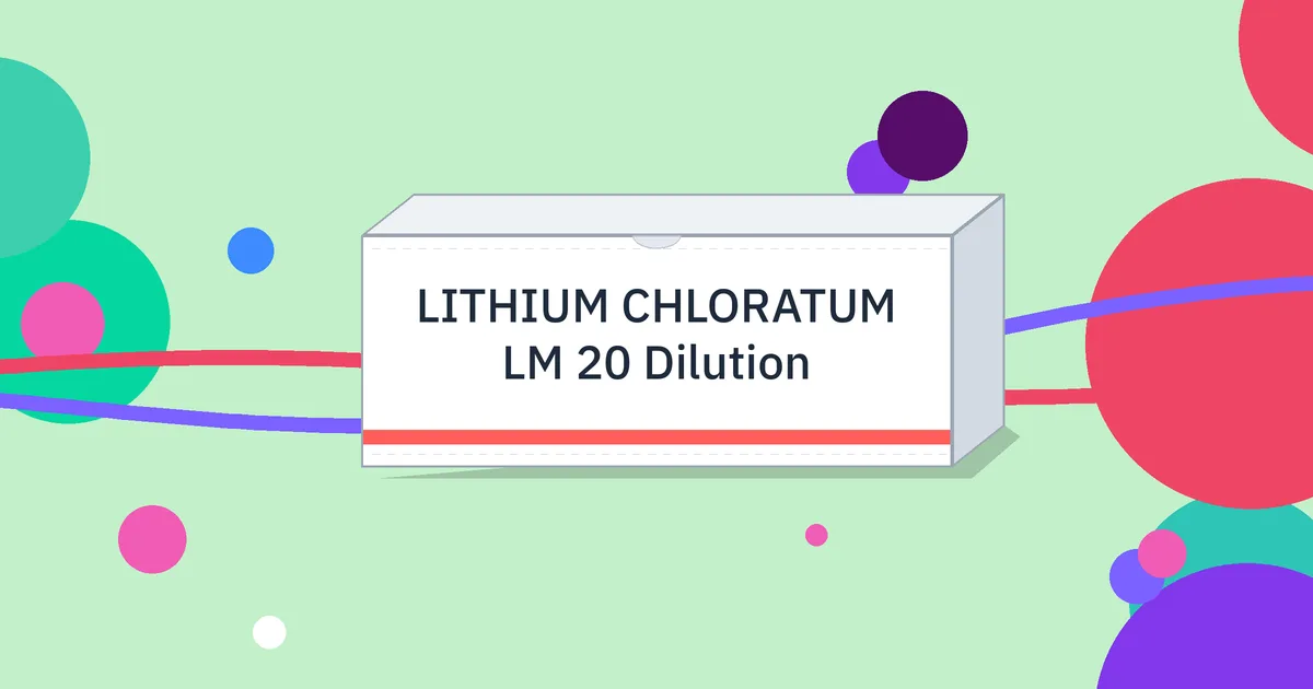 Symbolbild: Packung mit der Aufschrift LITHIUM CHLORATUM LM 20 Dilution (PZN 12932105) – Verfügbarkeit und Bezug in Apotheken in Frankfurt am Main