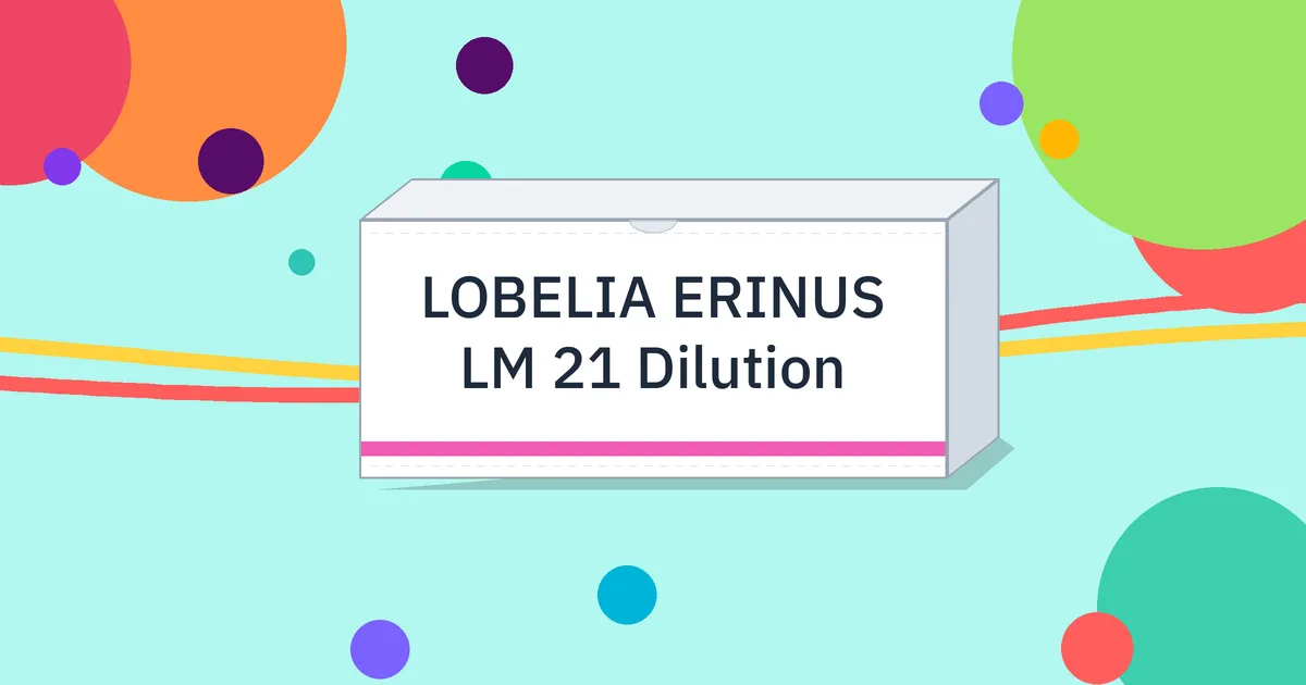 Symbolbild: Packung mit der Aufschrift LOBELIA ERINUS LM 21 Dilution (PZN 13533471) – Verfügbarkeit und Bezug in Apotheken in Frankfurt am Main