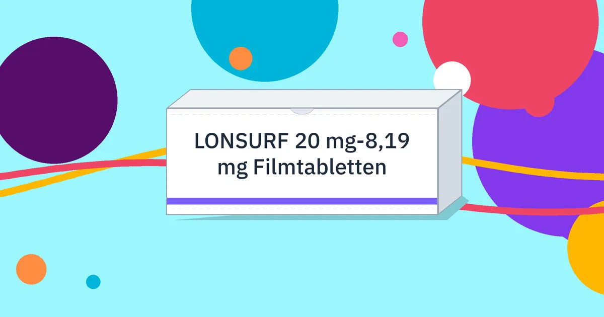 Symbolbild: Packung mit der Aufschrift LONSURF 20 mg-8,19 mg Filmtabletten (PZN 12667838) – Verfügbarkeit und Bezug in Apotheken in Frankfurt am Main
