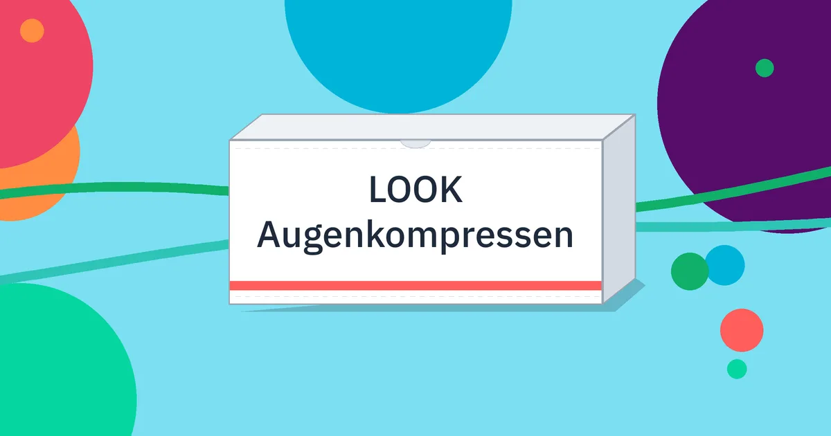 Symbolbild: Packung mit der Aufschrift LOOK Augenkompressen (PZN 06309968) – Verfügbarkeit und Bezug in Apotheken in Frankfurt am Main